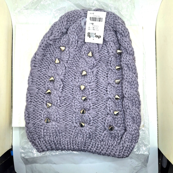 Charlotte Russe | Accessories | Charlotte Russe Soft Gray Spike Studded ...